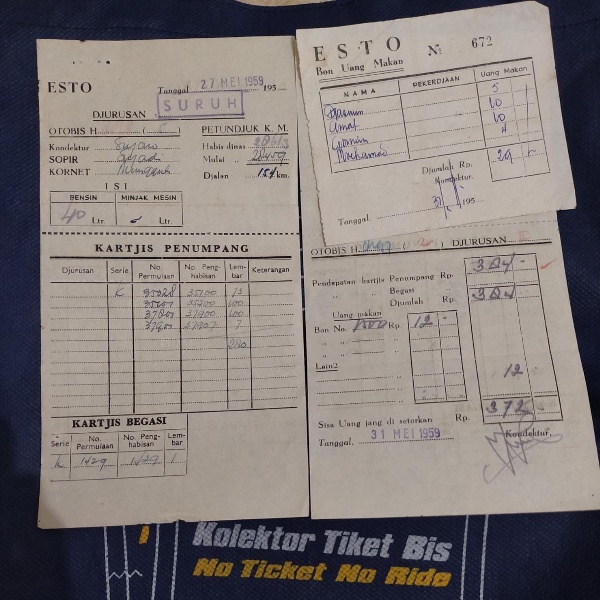 Komunitas Kolektor Tiket Karcis Bis, Kopdar Cukup di Terminal